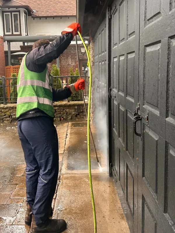 Patio, Walkway, and Driveway Hot Water Pressure Washing